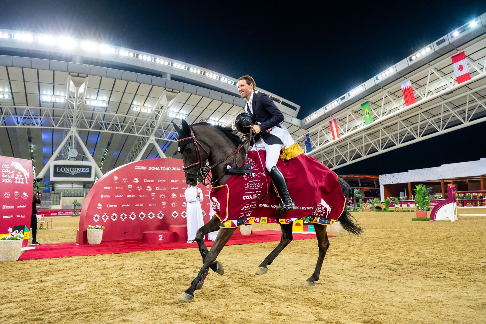 Simon Delestre and Dexter Fontenis Z score silver in the CSI4* GP of Doha